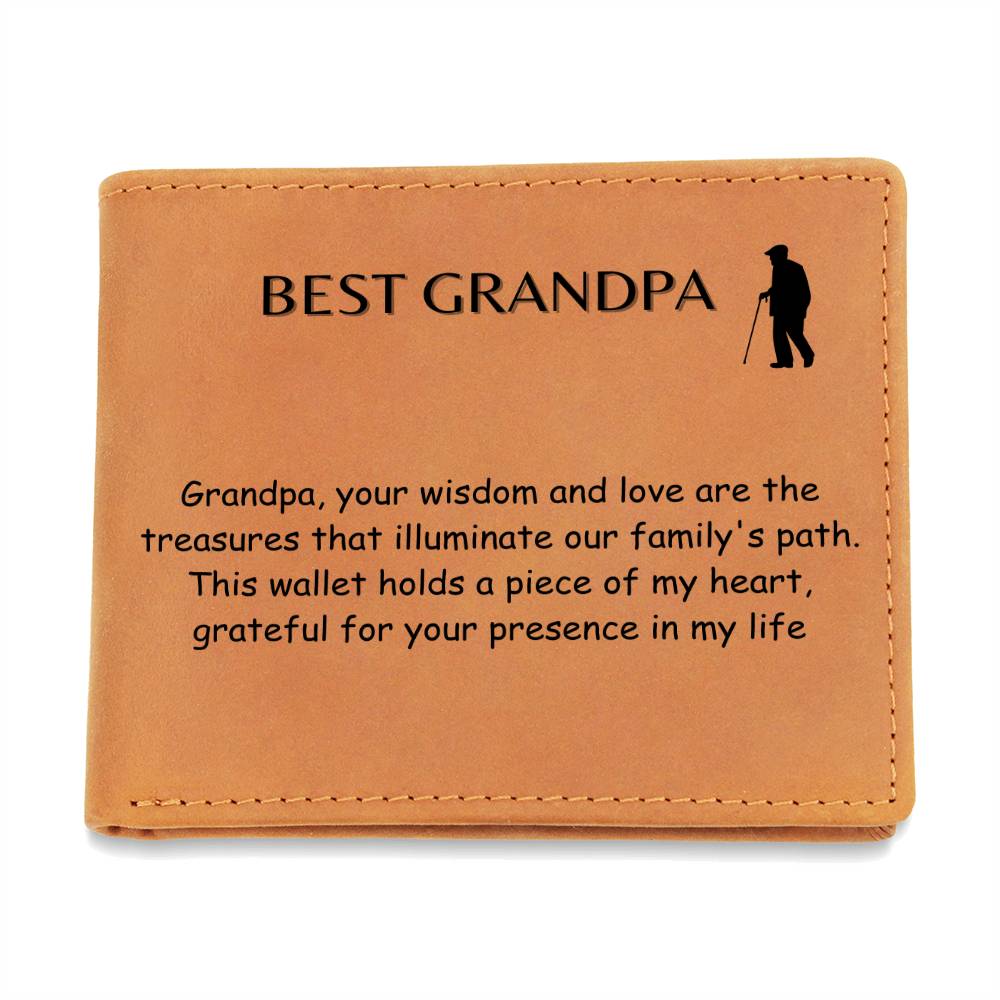 Engraved Wallet - Your Wisdom Grandpa – GBH - Gifts